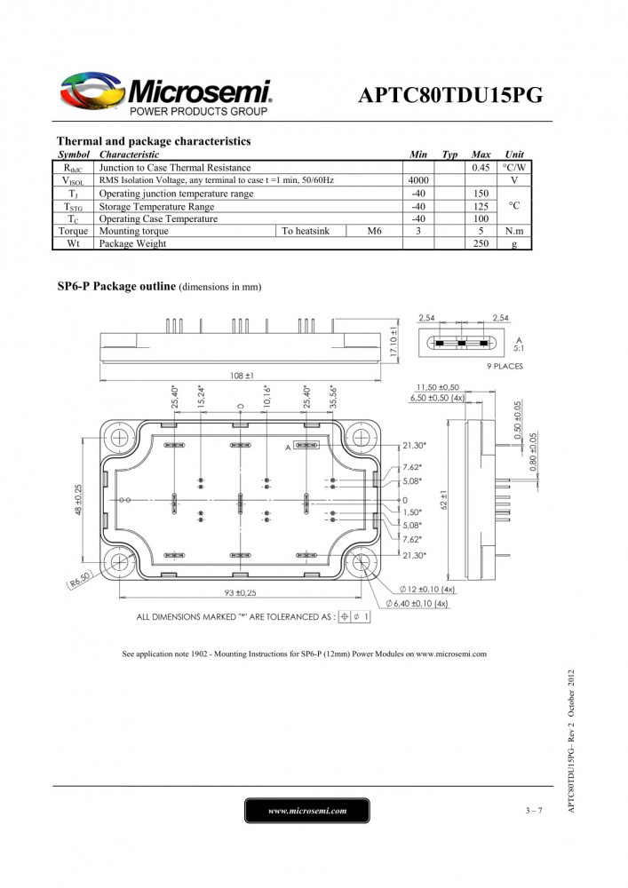 APTC80TDU15PG datasheet page 3