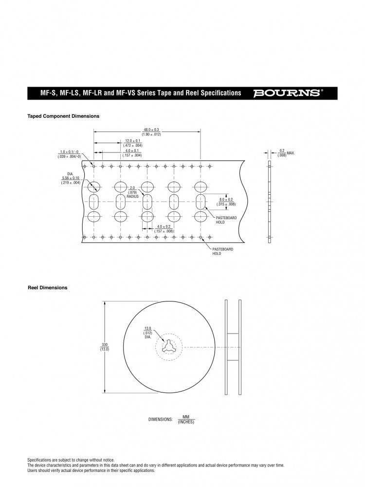 BOURNS MF-VS series datasheet page 3