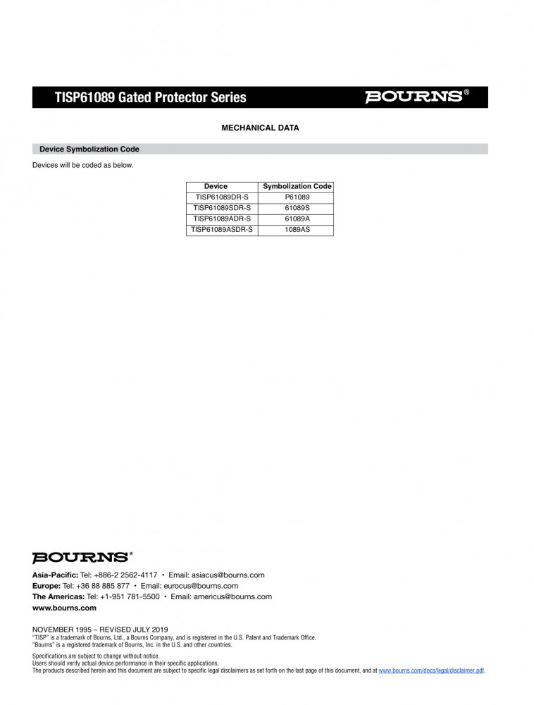 TISP61089DR-S datasheet page 8