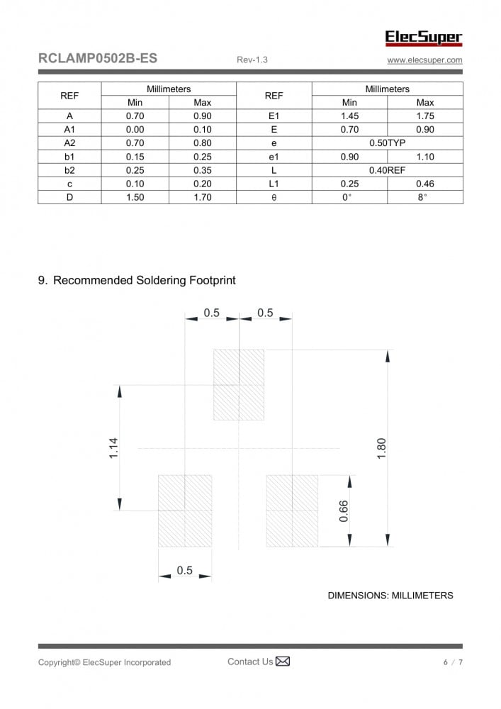 RClAMP0502B-ES datasheet page 6