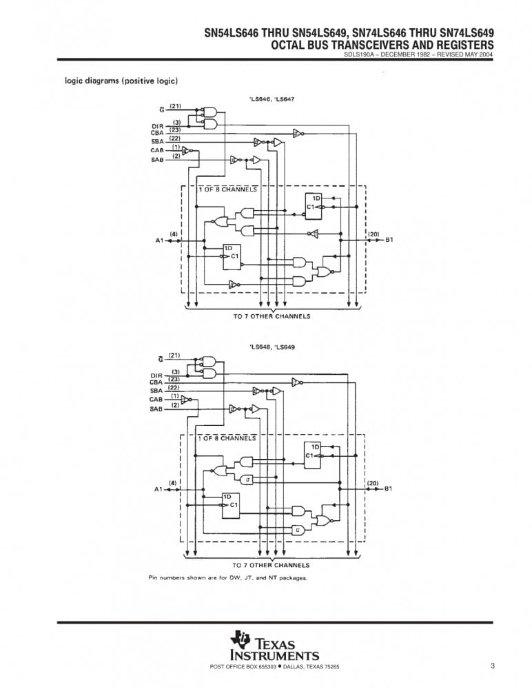 SN74LS646NS technical document page 4