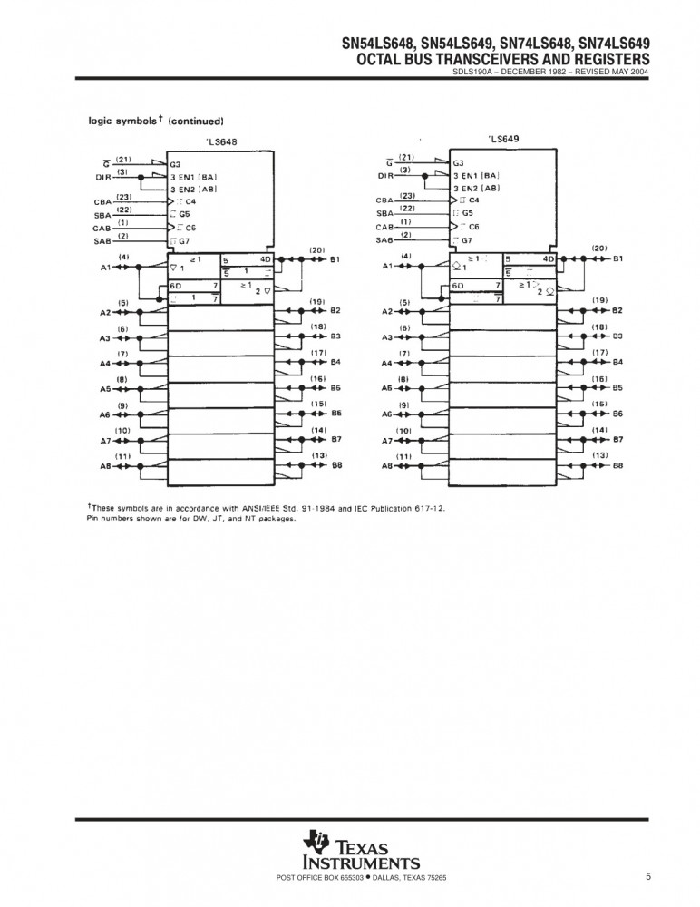 SN74LS646NS technical document page 6