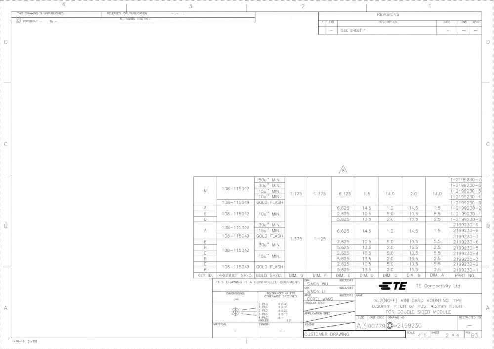 TE Connectivity 1-2199230-1 drawing page 2