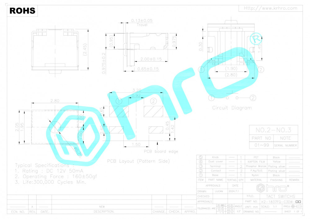 K2-1837FQ-C3DW-06 technical drawing and specification image
