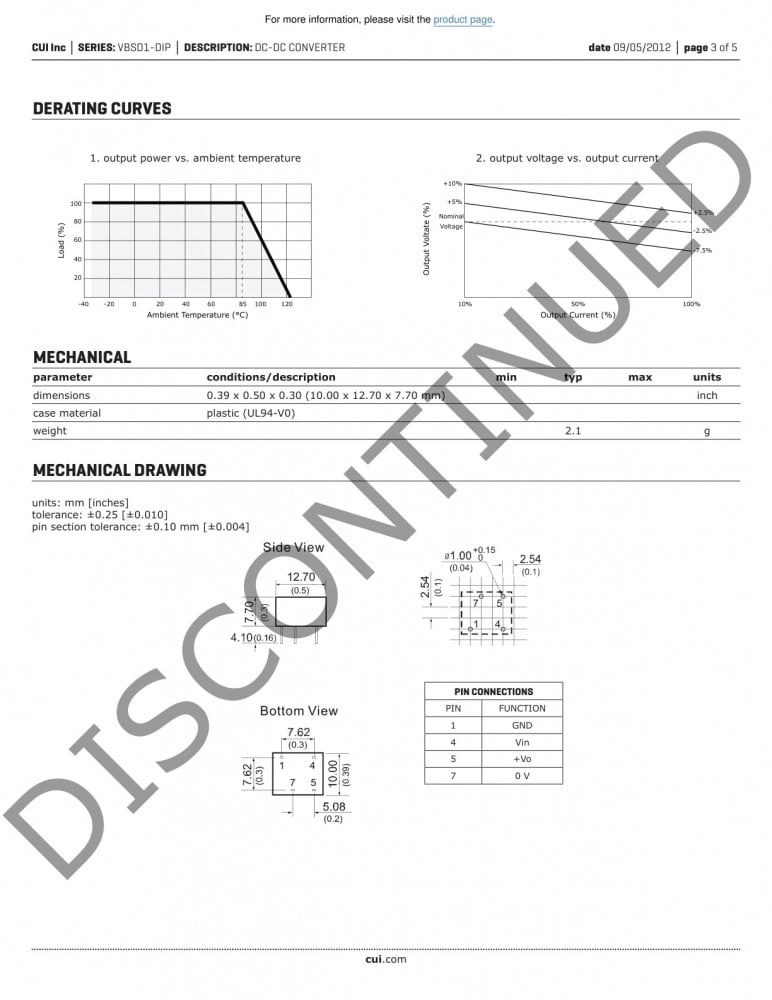 VBSD1-DIP datasheet page 3