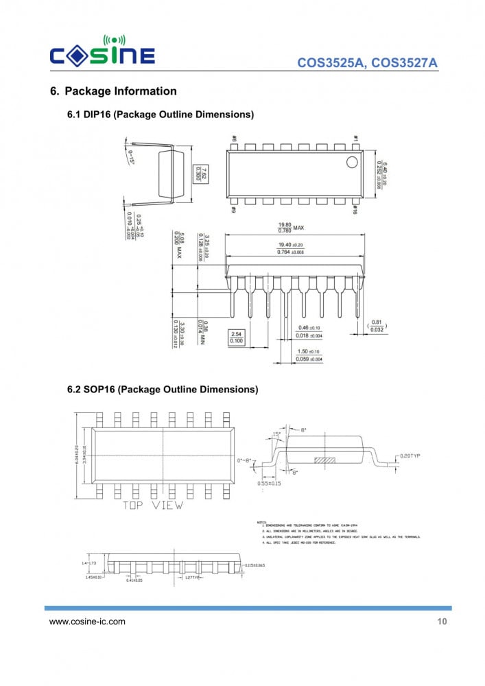 COS3525AP datasheet page 10