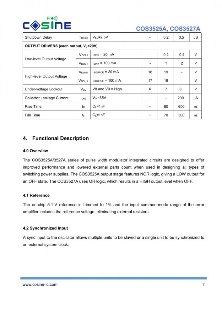 COS3525AP datasheet page 7
