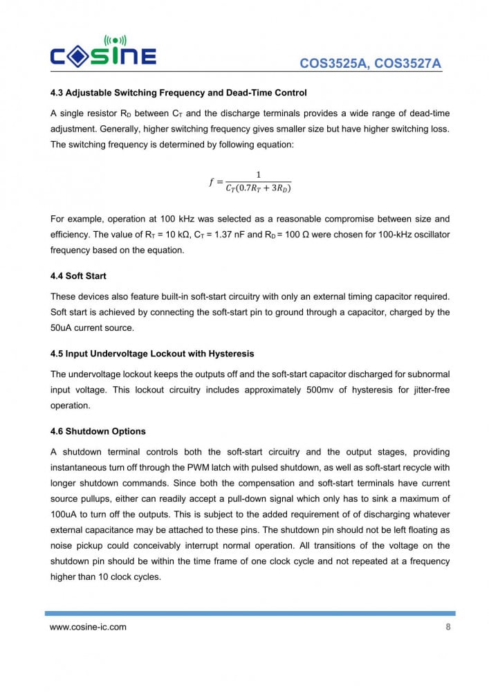 COS3525AP datasheet page 8
