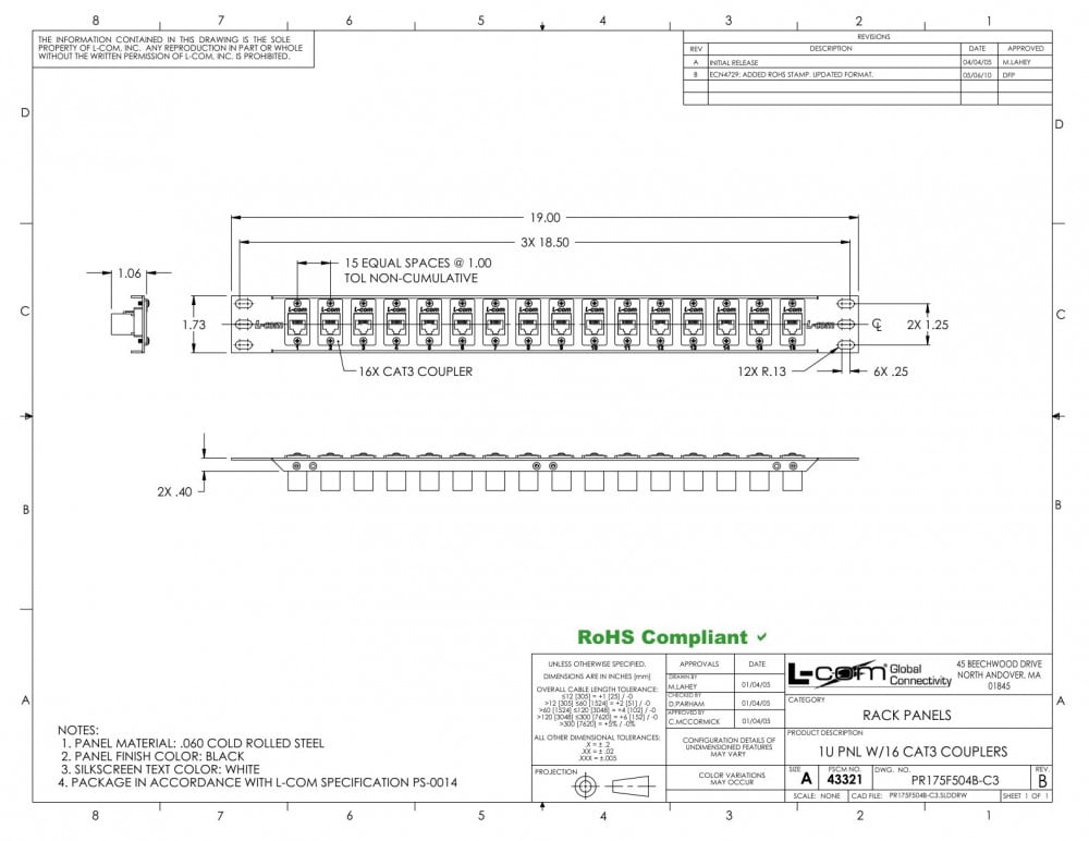PR175F504B-C3 technical document page