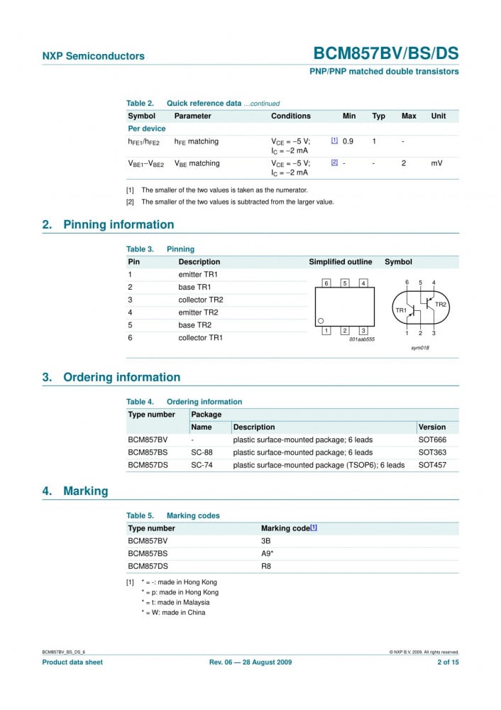 BCM857DS datasheet page 3
