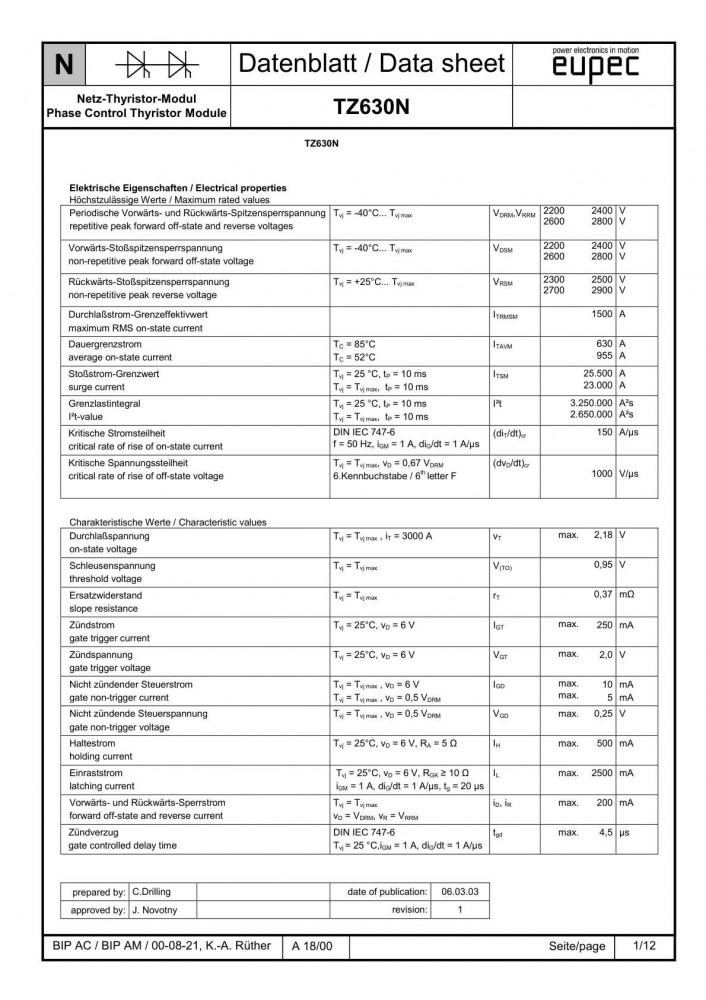TZ630N24KOF datasheet page 1