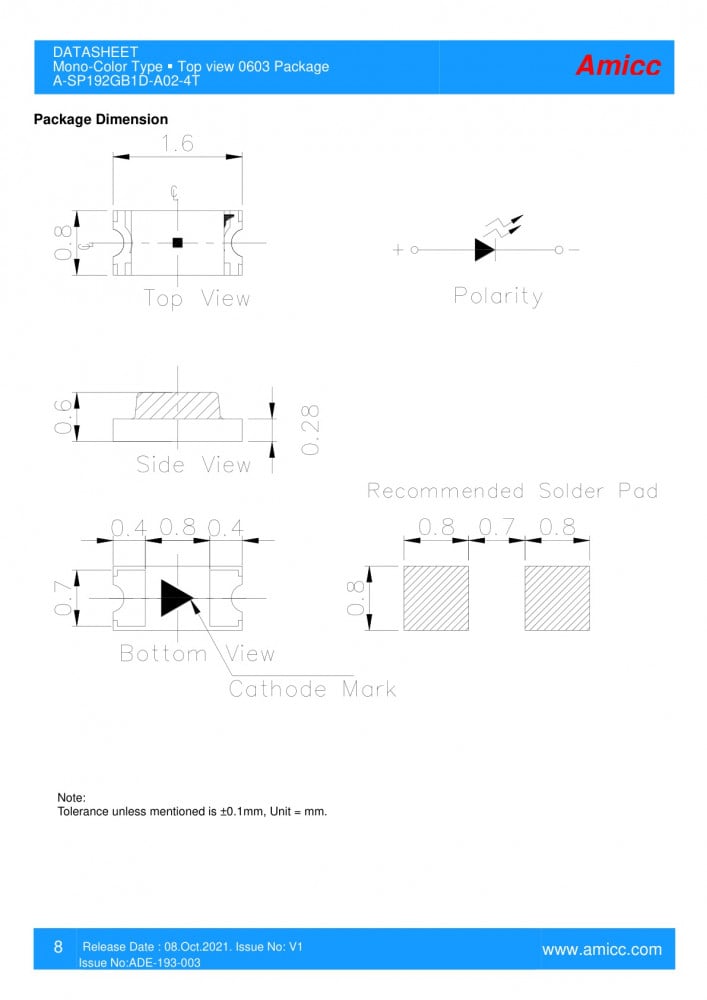A-SP192GB1D-A02-4T datasheet page 8