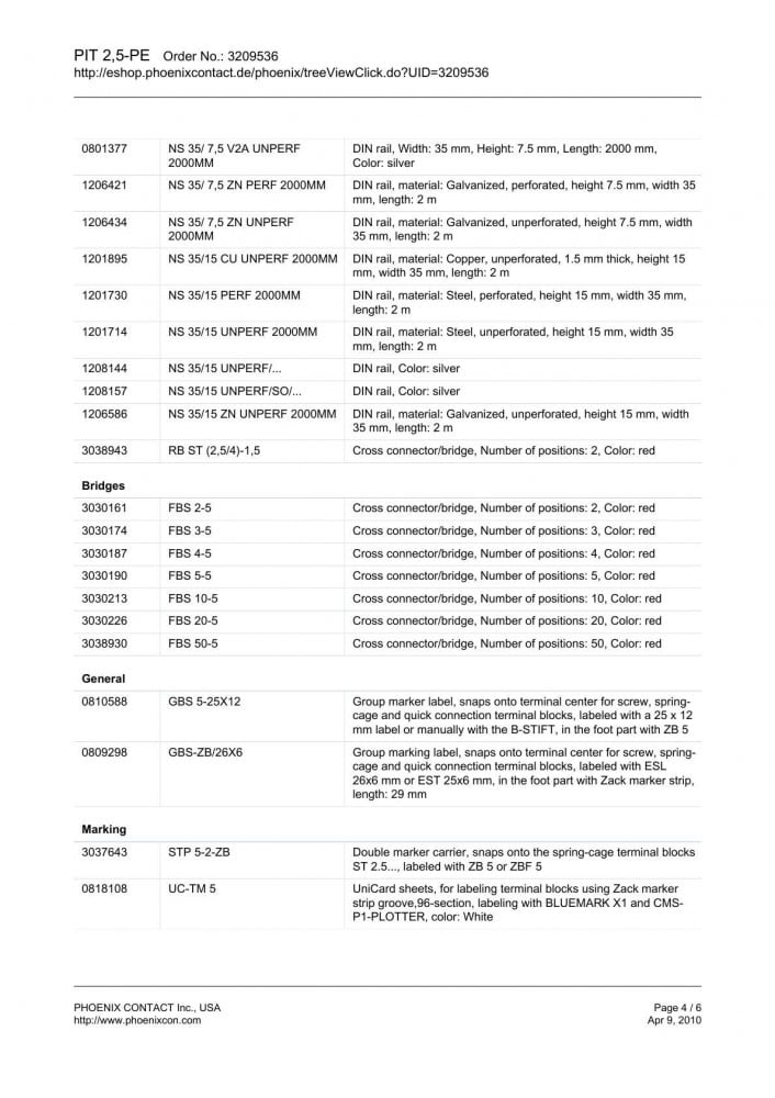 PT 2,5-PE technical document page 4