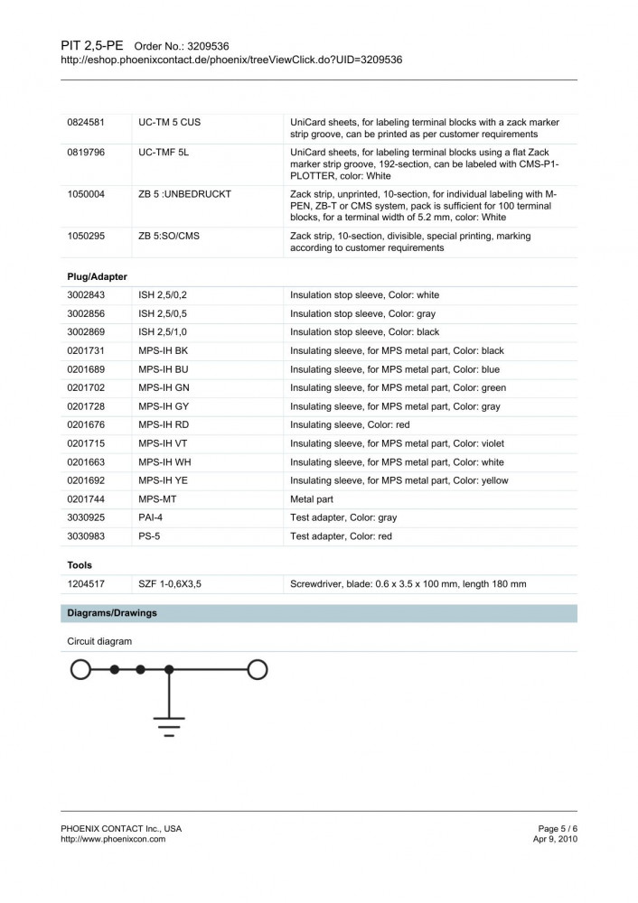 PT 2,5-PE technical document page 5