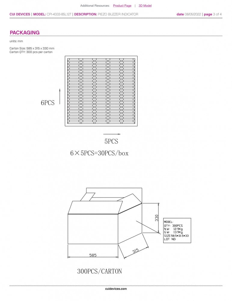 CPI-4333-85L127 datasheet page 3