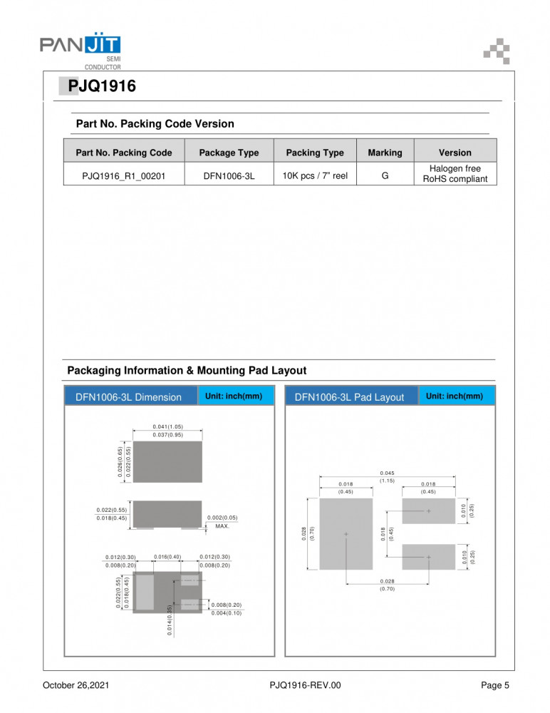 PJQ1916 datasheet page 5