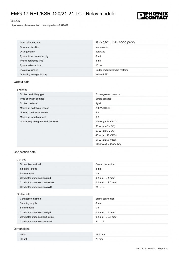 Phoenix Contact 2940427 technical document page 3