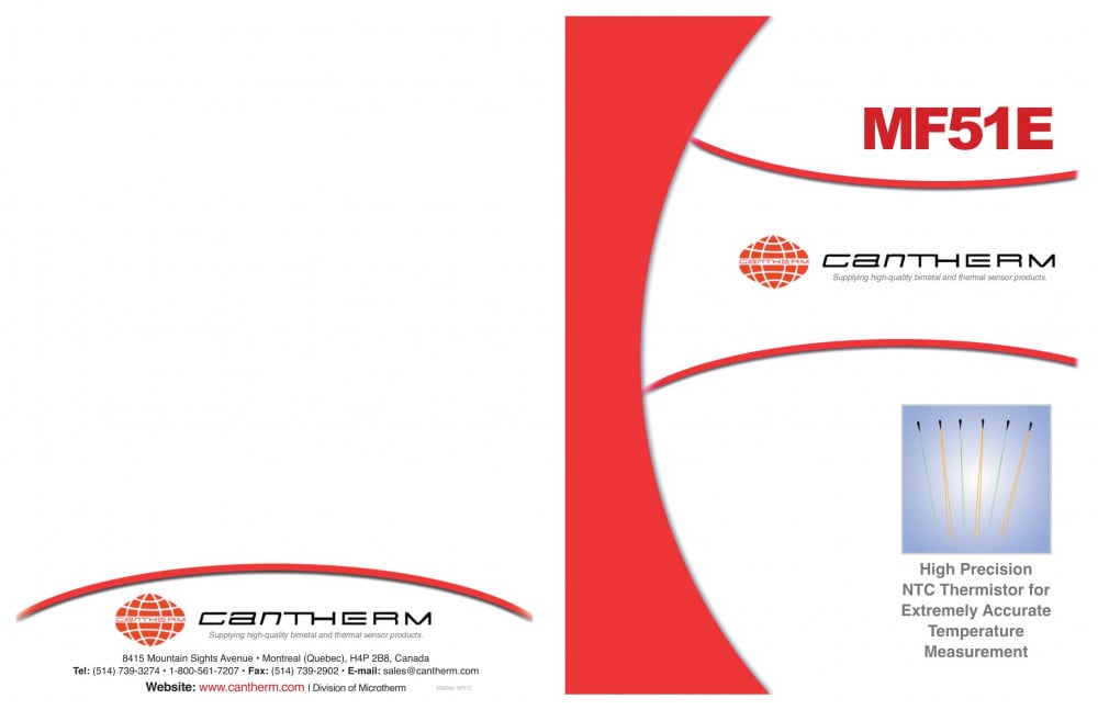 Cantherm MF51E datasheet page 1