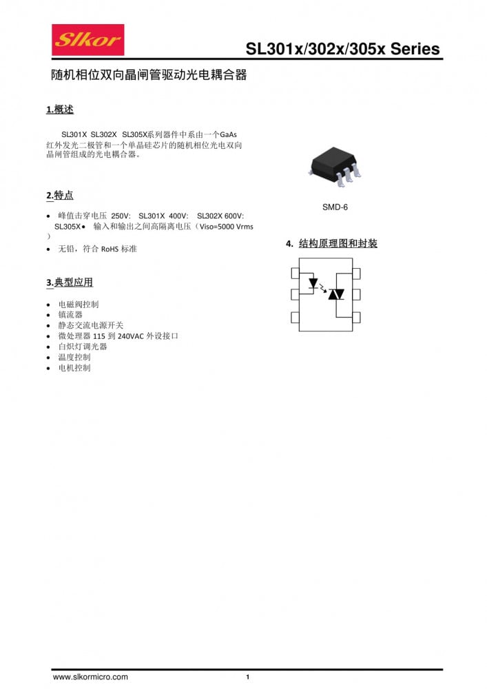 SL3021 datasheet page 1
