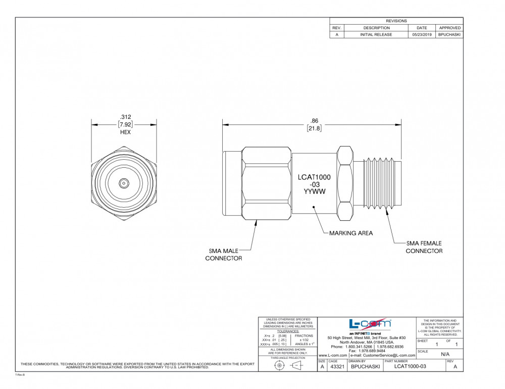 LCAT1000-03 technical document page