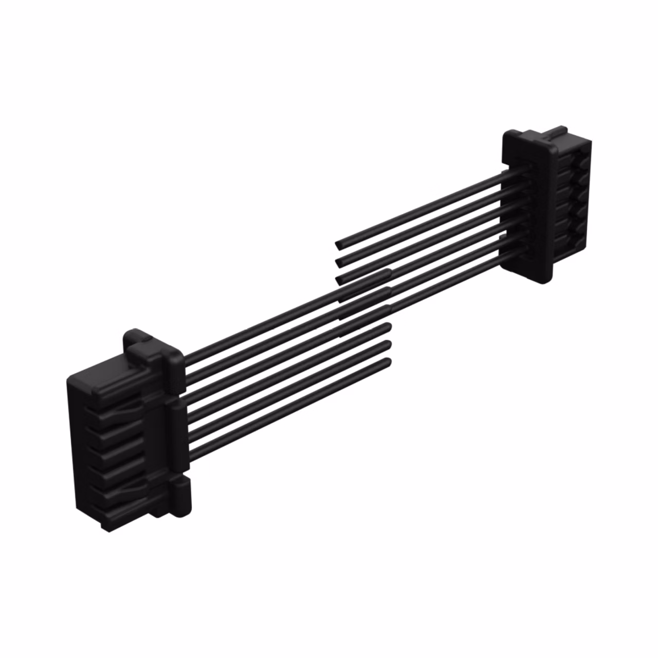 OneBlade-to-OneBlade Off-the-Shelf (OTS) Cable Assembly, 1.00mm Pitch, Single Row, 600.00mm Length, Tin (Sn) Plating, 6 Circuits, Black for sale