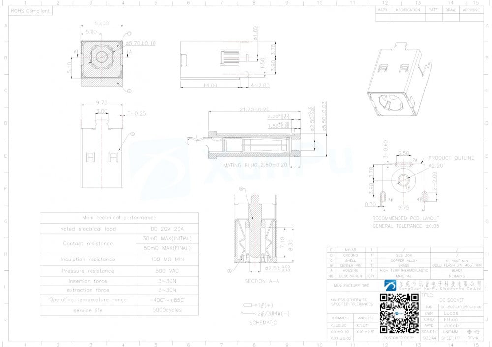 DC-507-ARL250-H140 technical document preview