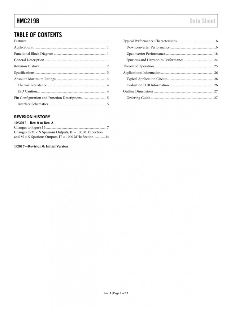 HMC219B datasheet page 2