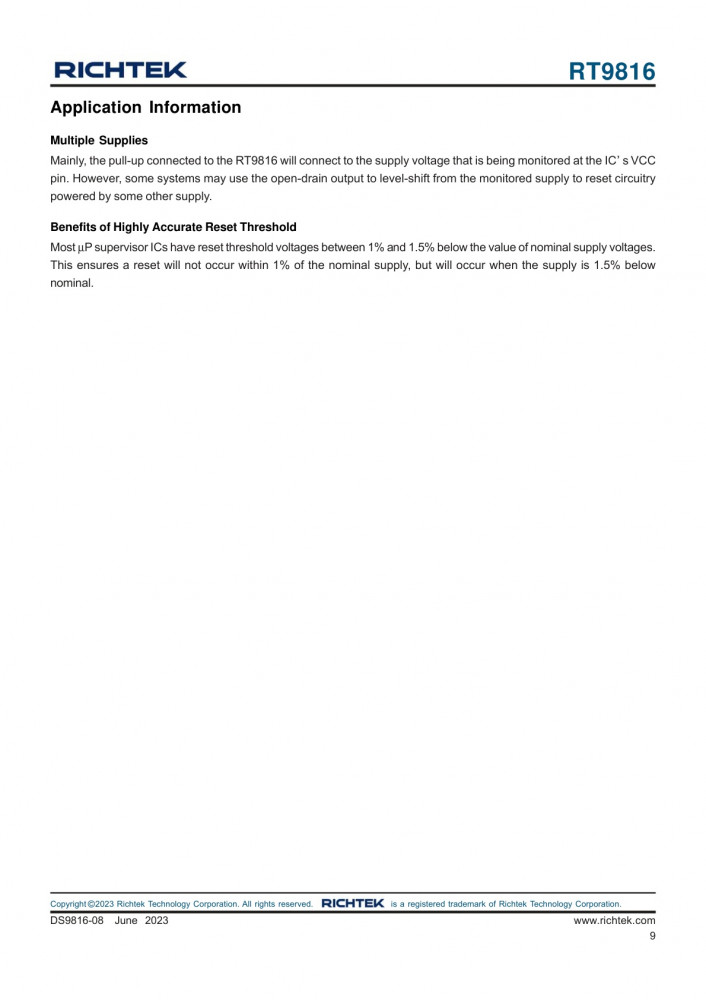 RT9816 datasheet page 9