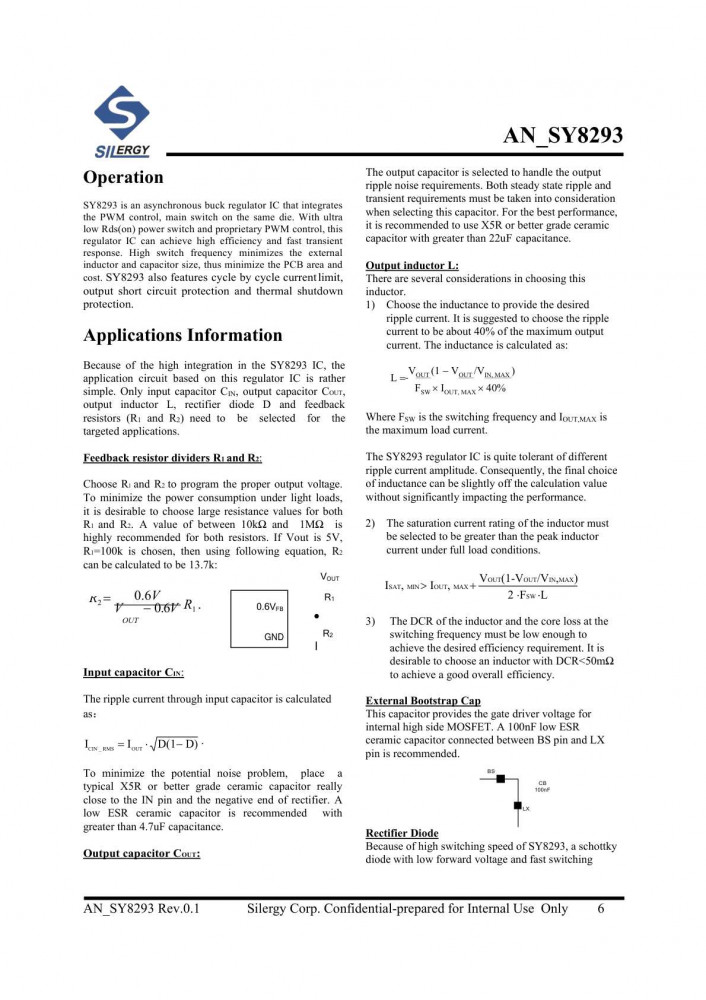 SY8293FCC datasheet page 6