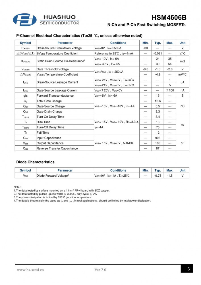 HSM4606B datasheet page 3