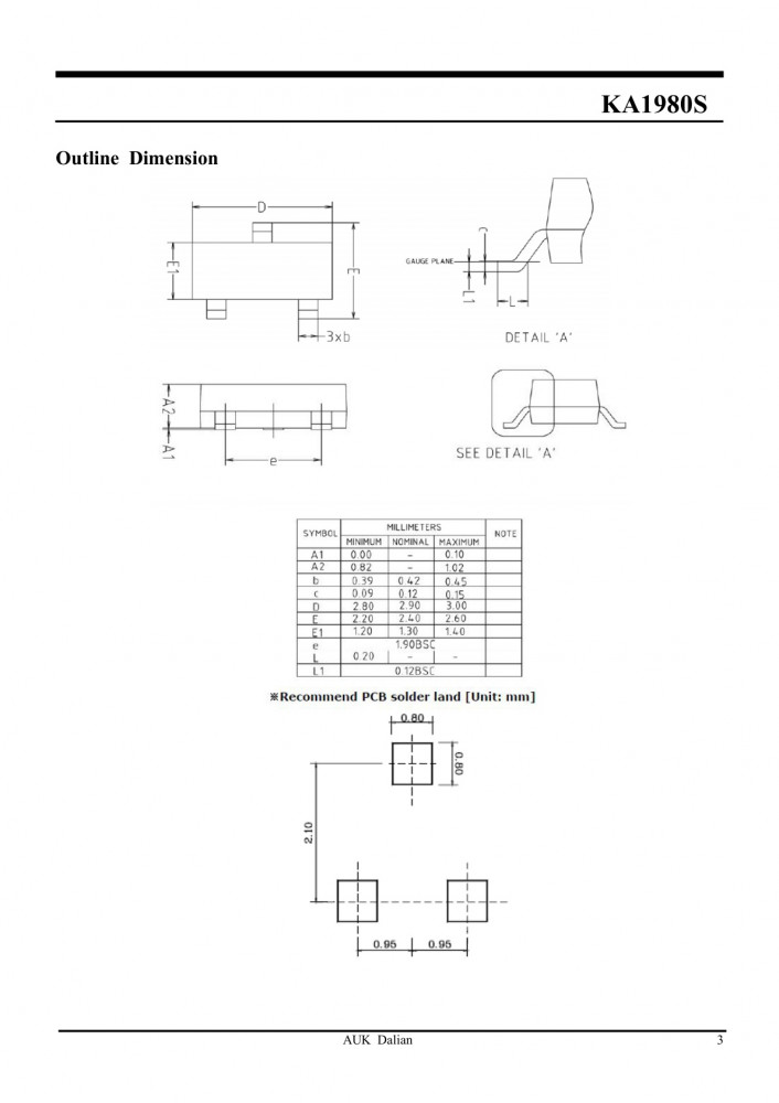 KA1980SCG datasheet page 3