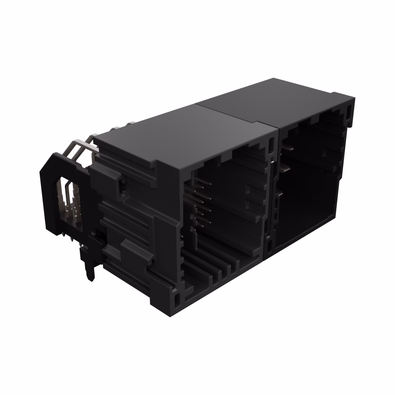 stAK50h 2 Bay Right-Angle Hybrid Header, 44 Circuits, Bay 1: 32 Circuits/Key 3/Dark Gray; Bay 2: 12 Circuits/Key 1/Black; Tube for sale