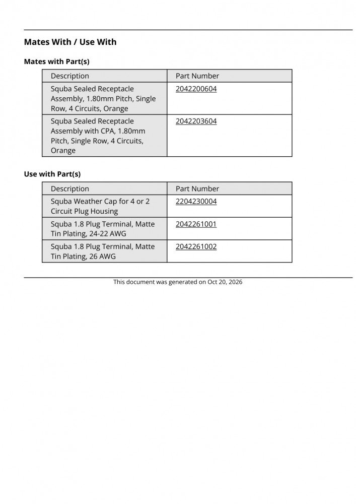 Product document image 3 for MOLEX 2042232604