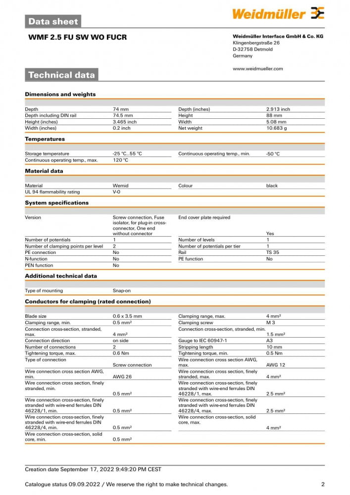 WEIDMULLER 2112290000 document page 2