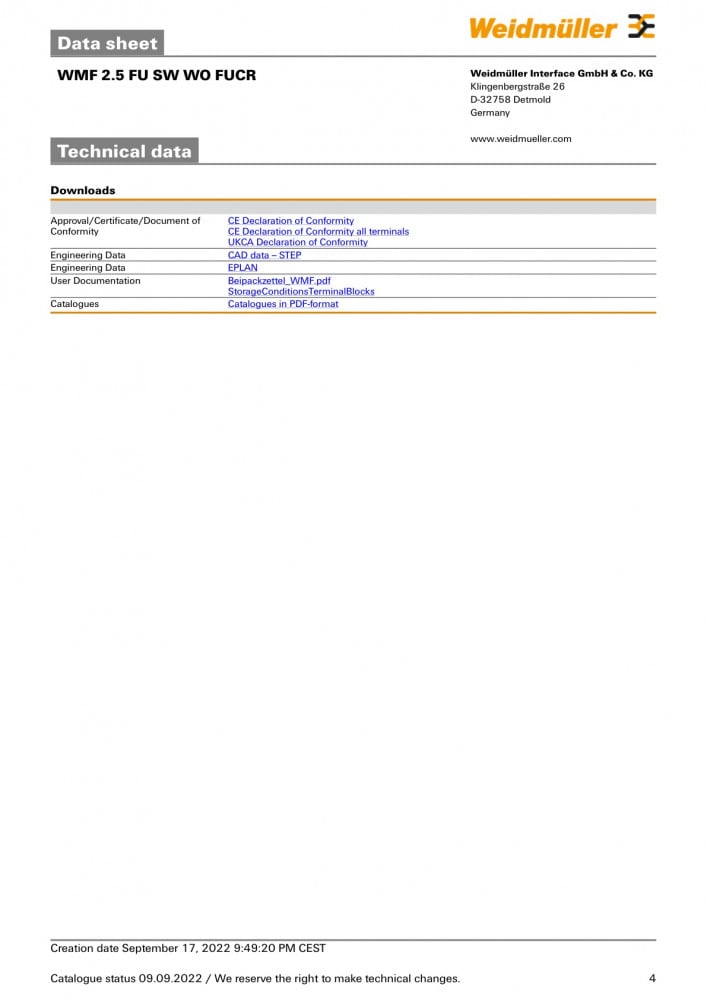 WEIDMULLER 2112290000 document page 4