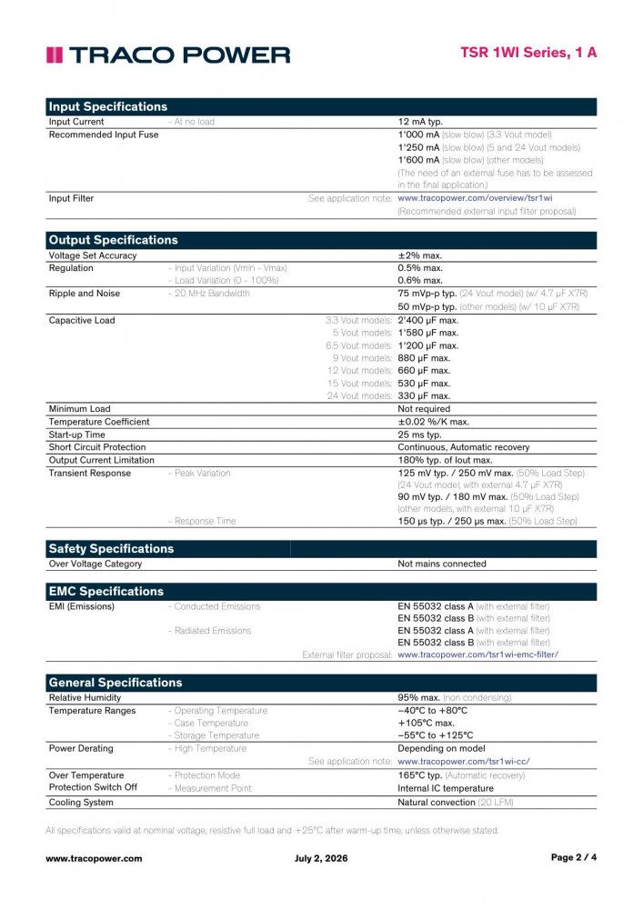 TSR 1WI technical document preview, page 2