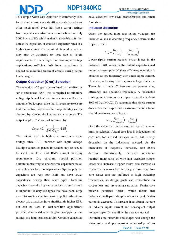 NDP1340KC datasheet page 7