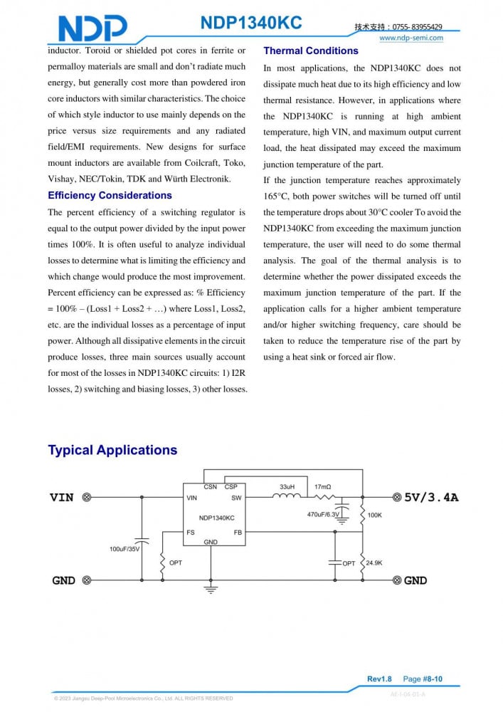 NDP1340KC datasheet page 8