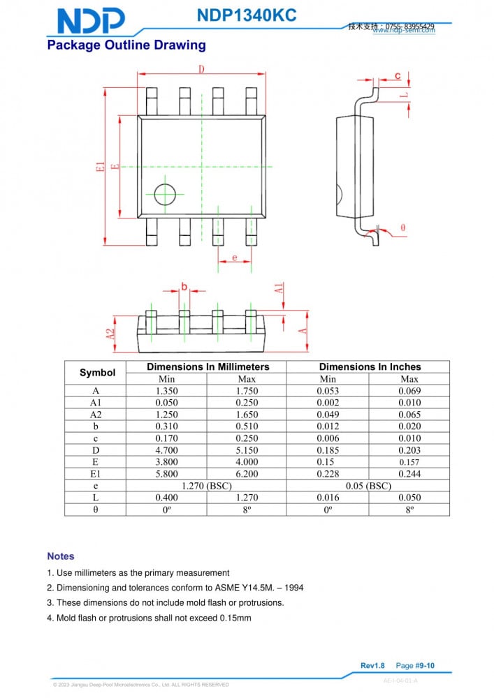 NDP1340KC datasheet page 9
