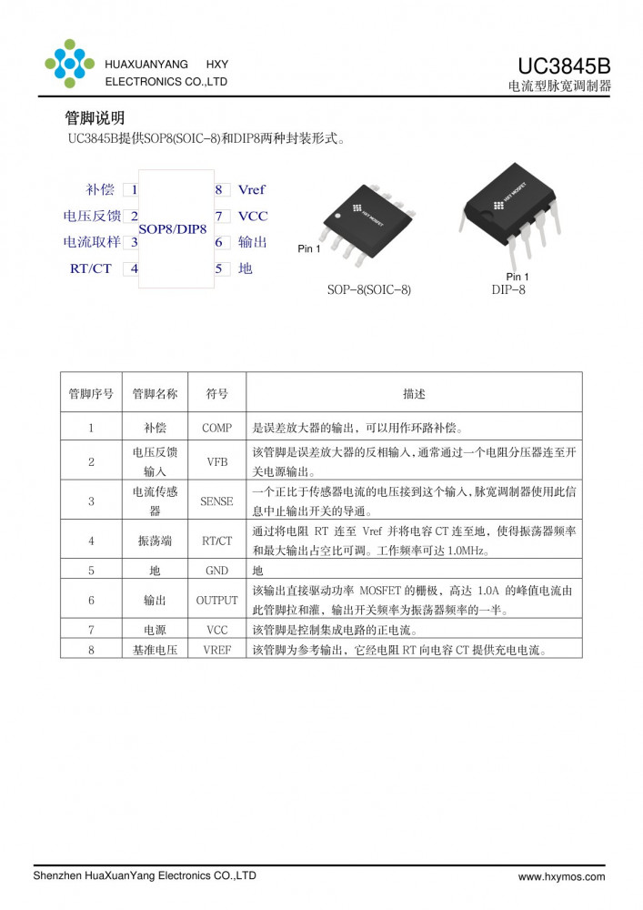 UC3845B-HXY datasheet page 2