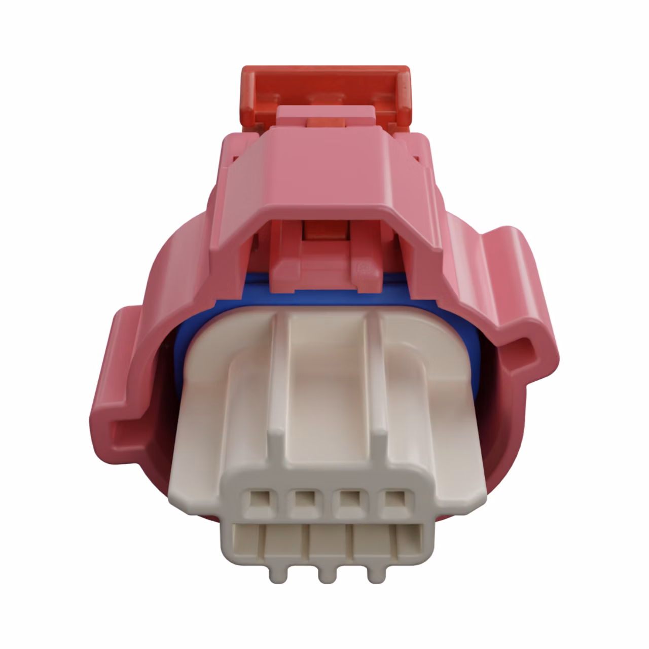Squba Sealed Receptacle Assembly with CPA, 1.80mm Pitch, Single Row, 4 Circuits, Pink for sale