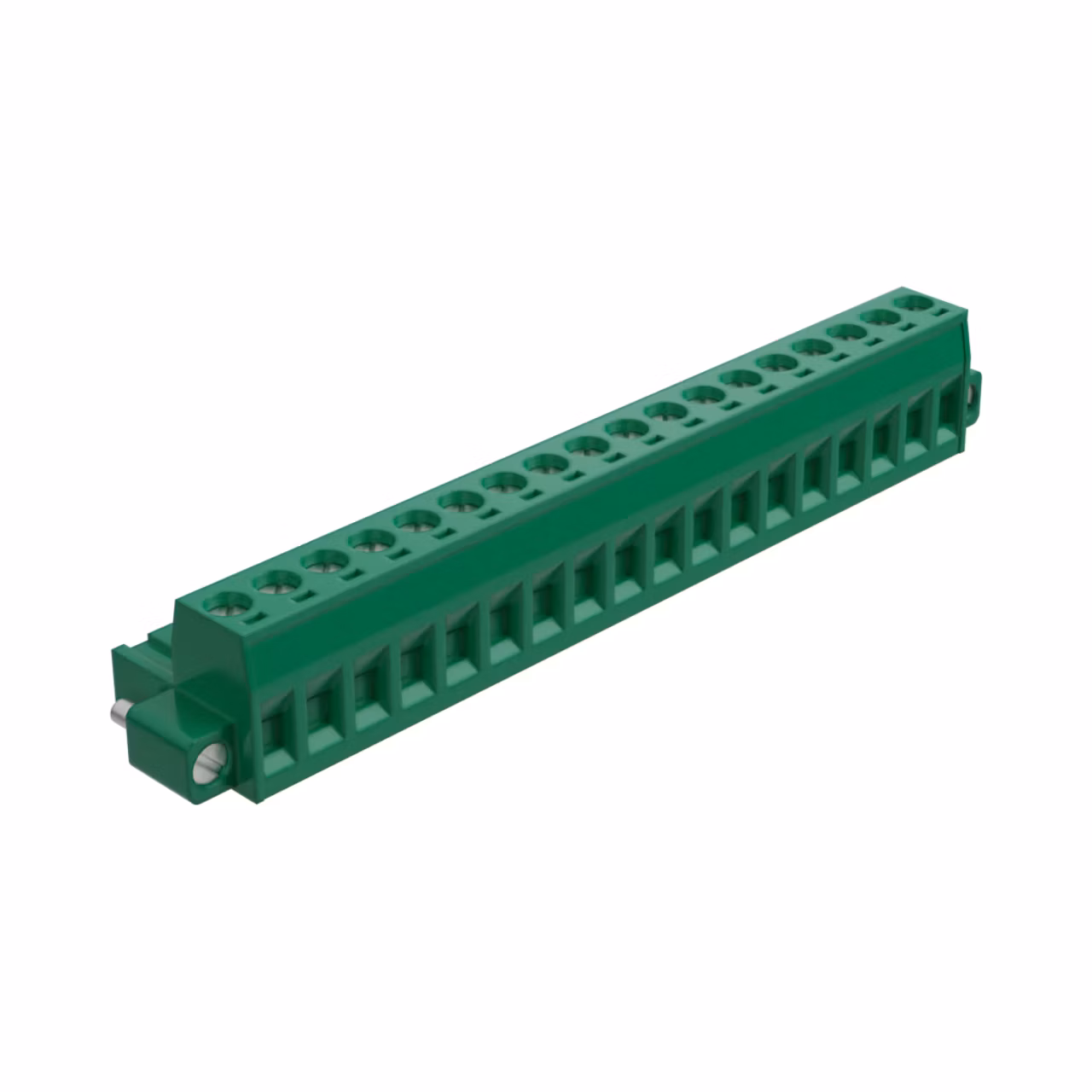 5.00mm Pitch Eurostyle Horizontal Plug, with Retention Screws, Green Housing, 18 Circuits for sale
