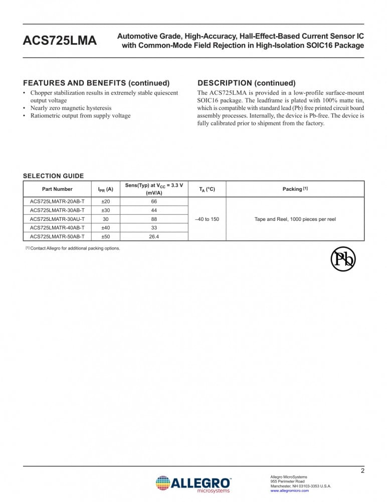 ACS725LMATR-40AB-T datasheet page 2