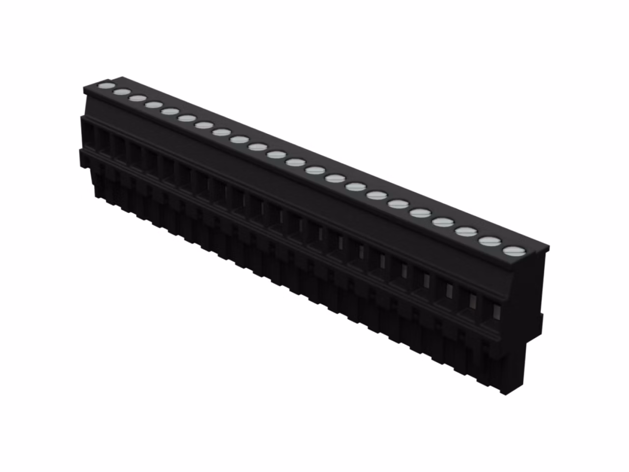 5.08mm Pitch Eurostyle Vertical Plug, with Standard Imprinting, Front Wire Entry, Black, 22 Circuits for sale