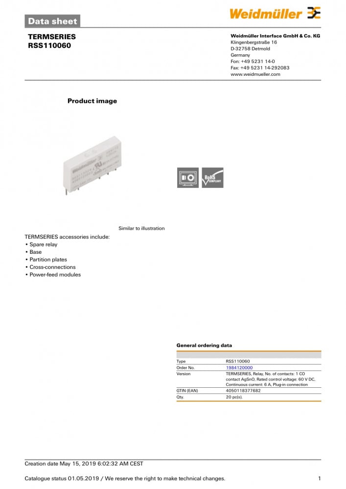 1984120000 technical document page 1