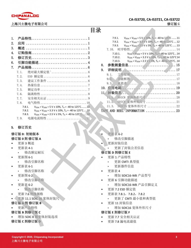 CA-IS372x datasheet page 3