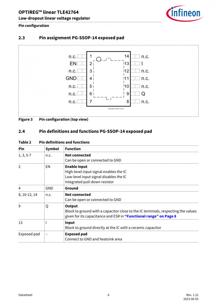 TLE42764 datasheet page 6