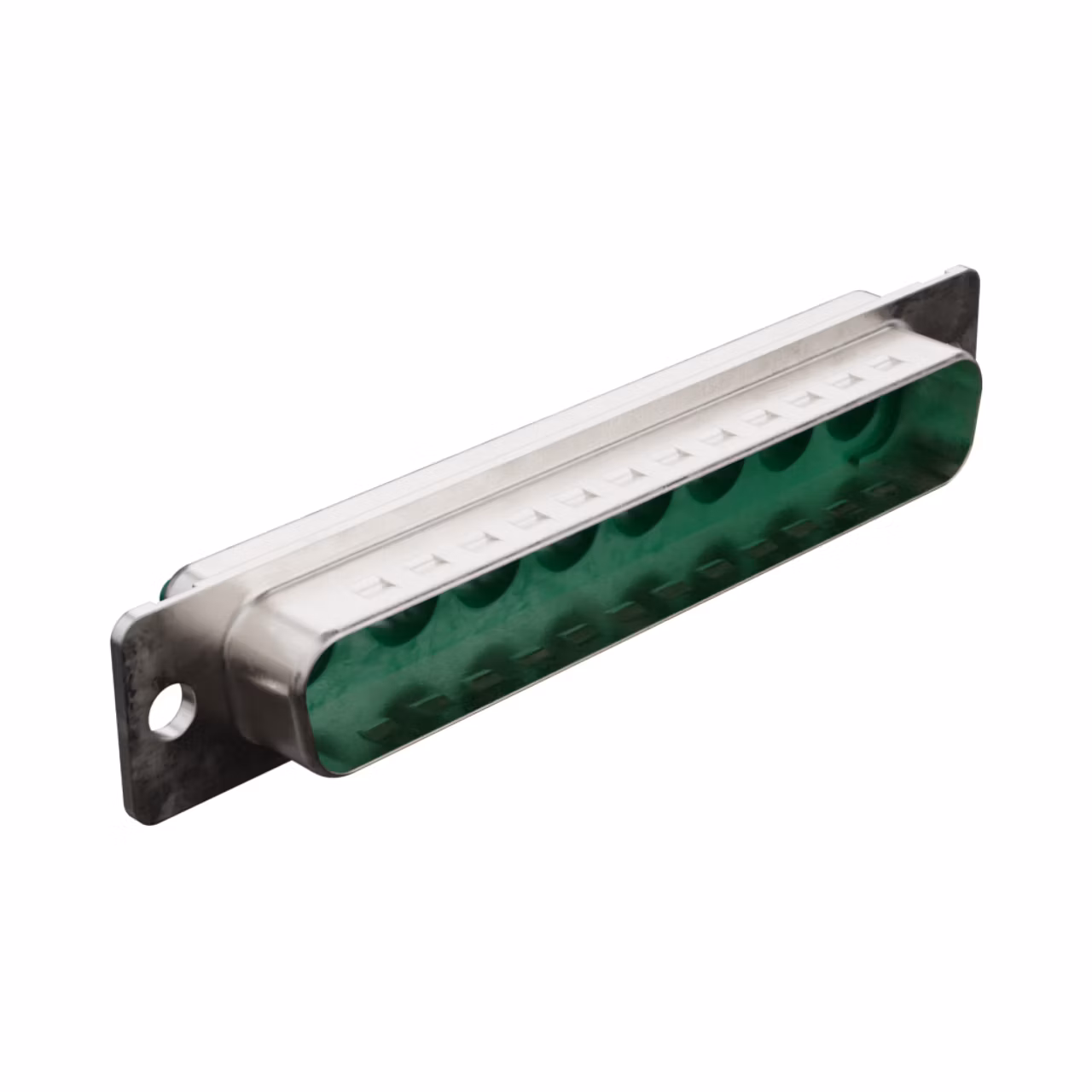 FCT Mixed Layout D-Sub Housing, Male, Tin-plated Shell with Dimples, Non-Magnetic, 8 Circuits Unloaded, Green Insulator for sale