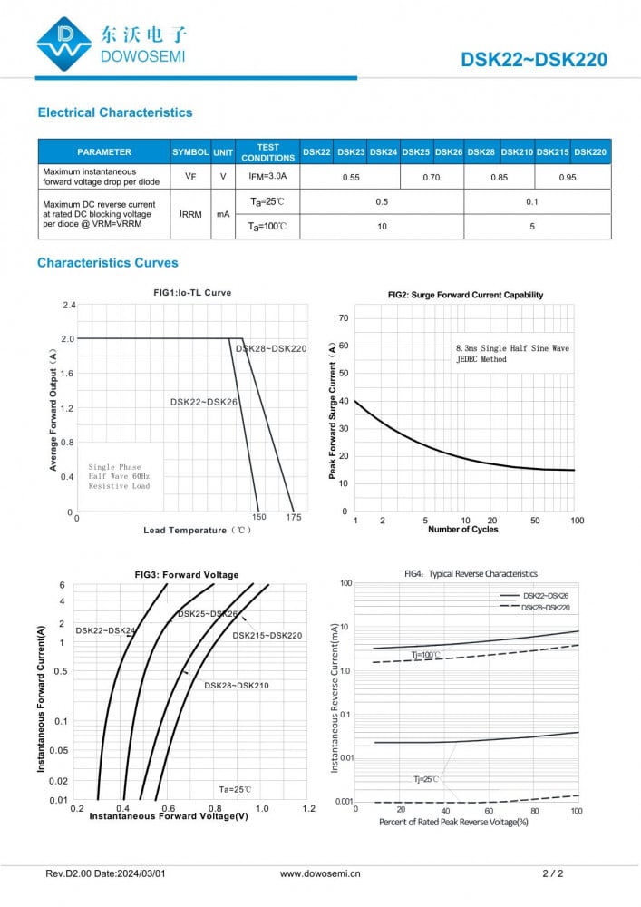 DOWO DSK24 datasheet page 2