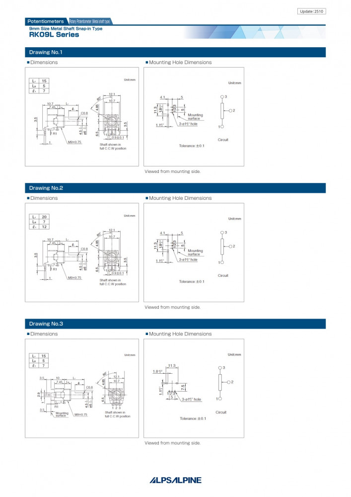 RK09L series technical document page 2
